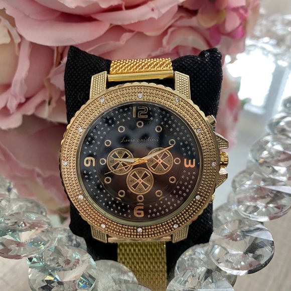 Accessories | New Big Face Flashy Gold Watch | Poshmark